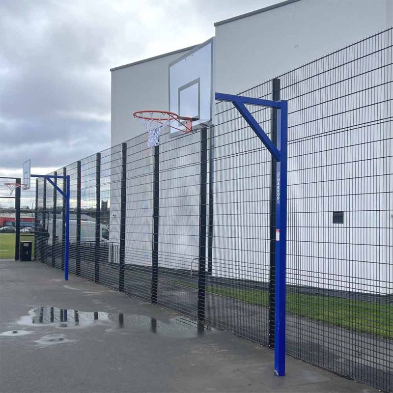 Heavy Duty Socketed Basketball Goals (Pair/Steel Practice Backboards)