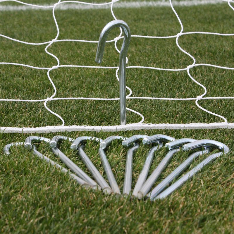 Football - Heavy Duty Steel Ground Pegs (Pack of 10 / 250mm Long)