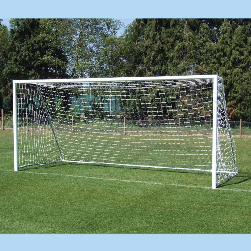 9v9 Freestanding Folding Aluminium Football Goals Pack c/w Nets