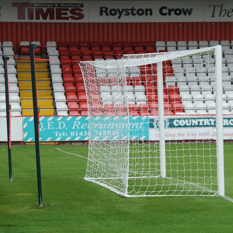 Pair of Full Sized UEFA Box Shaped Football Nets (4.5mm/White)