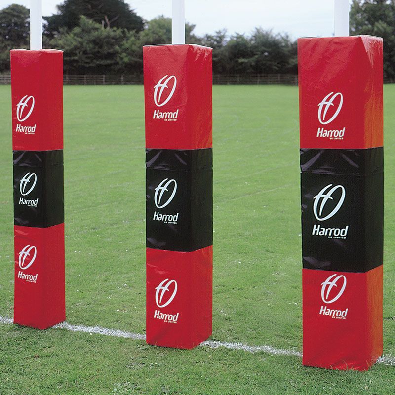 Three Colour Club Rugby Post Protectors (355mm wide)