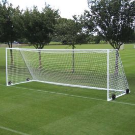 7.3m x 2.4m / 24 x 8 Heavyweight Steel Football Goals (Pair)