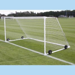 9v9 Freestanding Football Goals Pack c/w Wheels & Nets