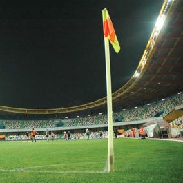 Corner Poles | Pro Flex 50mm White Corner Pole with Flag | Harrod UK