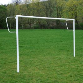 Pair of 12' x 6' Socketed Steel Mini Soccer Goals c/w Nets