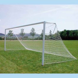 Pair of Elliptical Aluminium Socketed 9v9 Football Goals