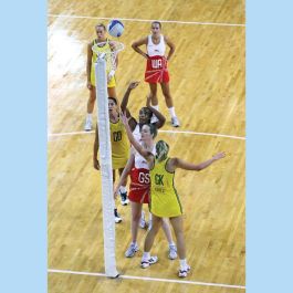 Pair of Indoor Socketed International Netball Posts