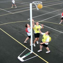 Freestanding International Aluminium Netball Posts | Harrod UK