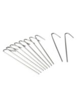 Football - Heavy Duty Steel Ground Pegs (Pack of 10 / 250mm Long)