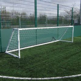 Pair of 4.8m x 1.2m Heavy Duty Galvanised 5-a-side Goals