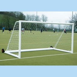 Pair of Aluminium Rollaway 7-a-side Football Goals (16' x 6')