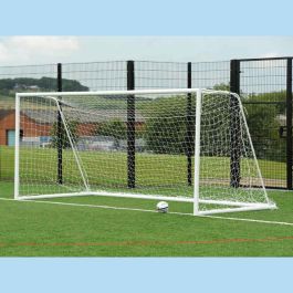 Pair of 80mm Aluminium Freestanding Fixed 9v9 Football Goals