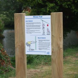 Fitness Trail Signs - A3 Illustrated Exercise Posts, Plate & Print Set