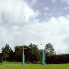 10.1m High Senior Steel Rugby Posts (Pair with Sockets)