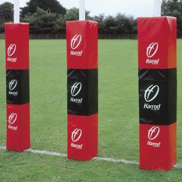 Three Colour Club Rugby Post Protectors (355mm wide)